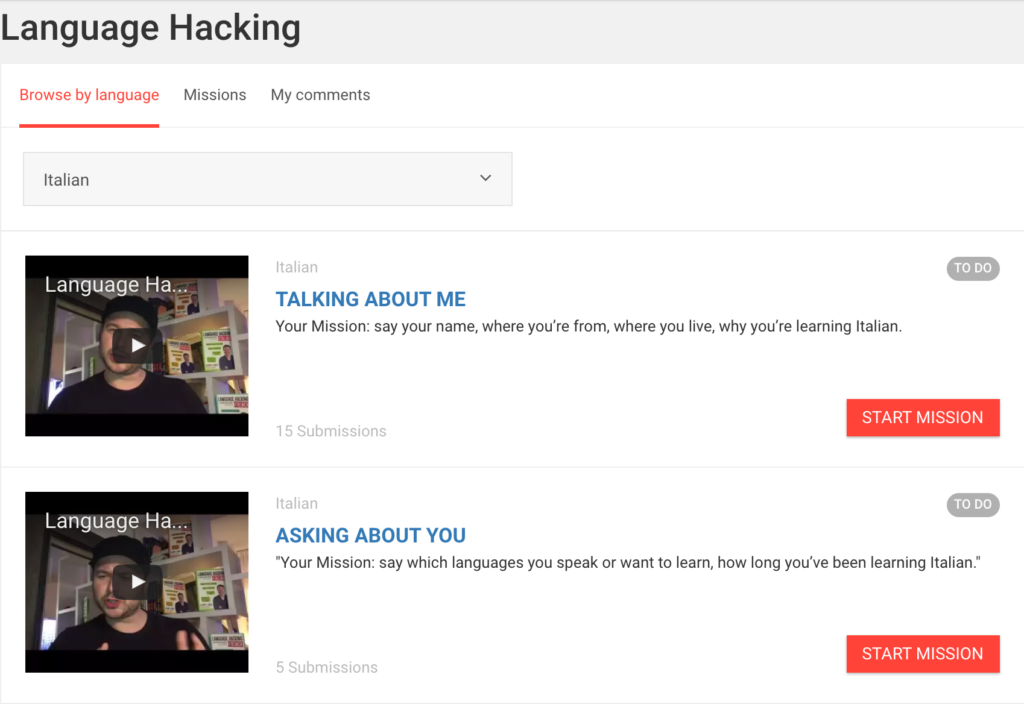 Italian Learner Progress After 28 Days of Studying with Mimic Method